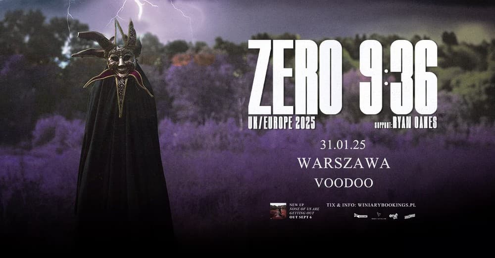 Zero 9:36 na jedynym koncercie w Polsce już za kilka dni